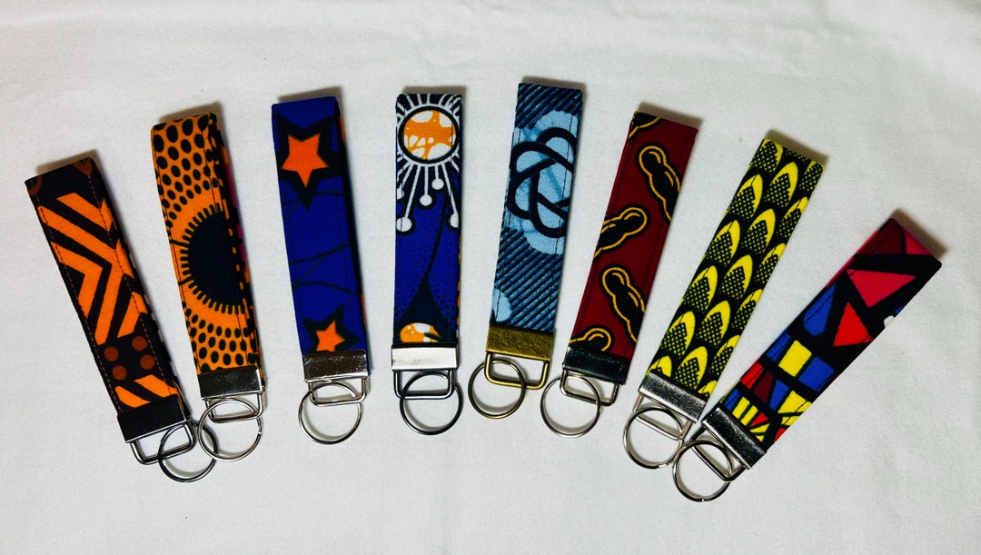 MINI Ankara KEY FOBS | Assorted Wax Print Key Rings | Handmade Mini ...