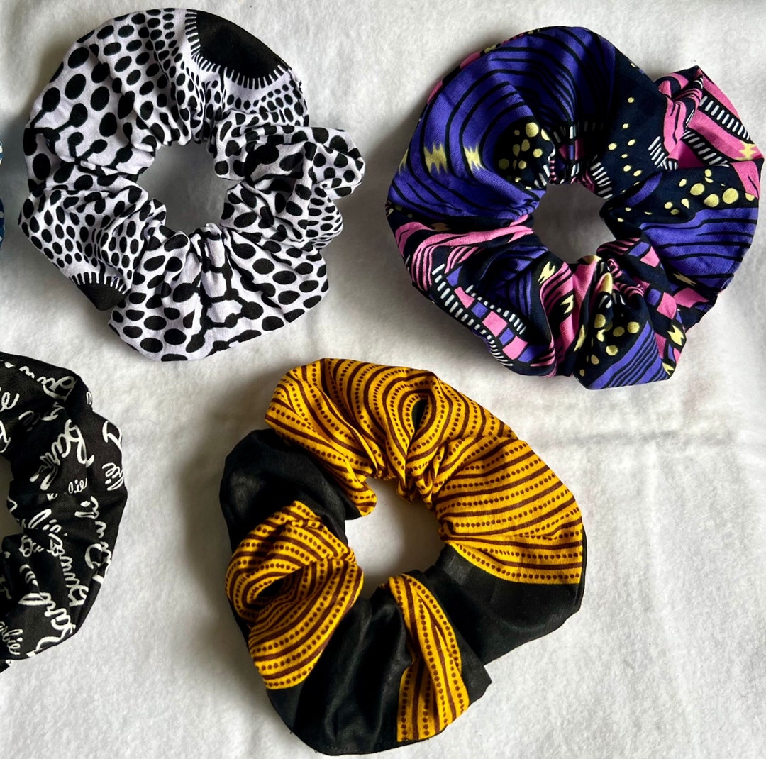 Ankara Scrunchies Wax Print Scrunchies African Scrunchies Handmade Hair ...