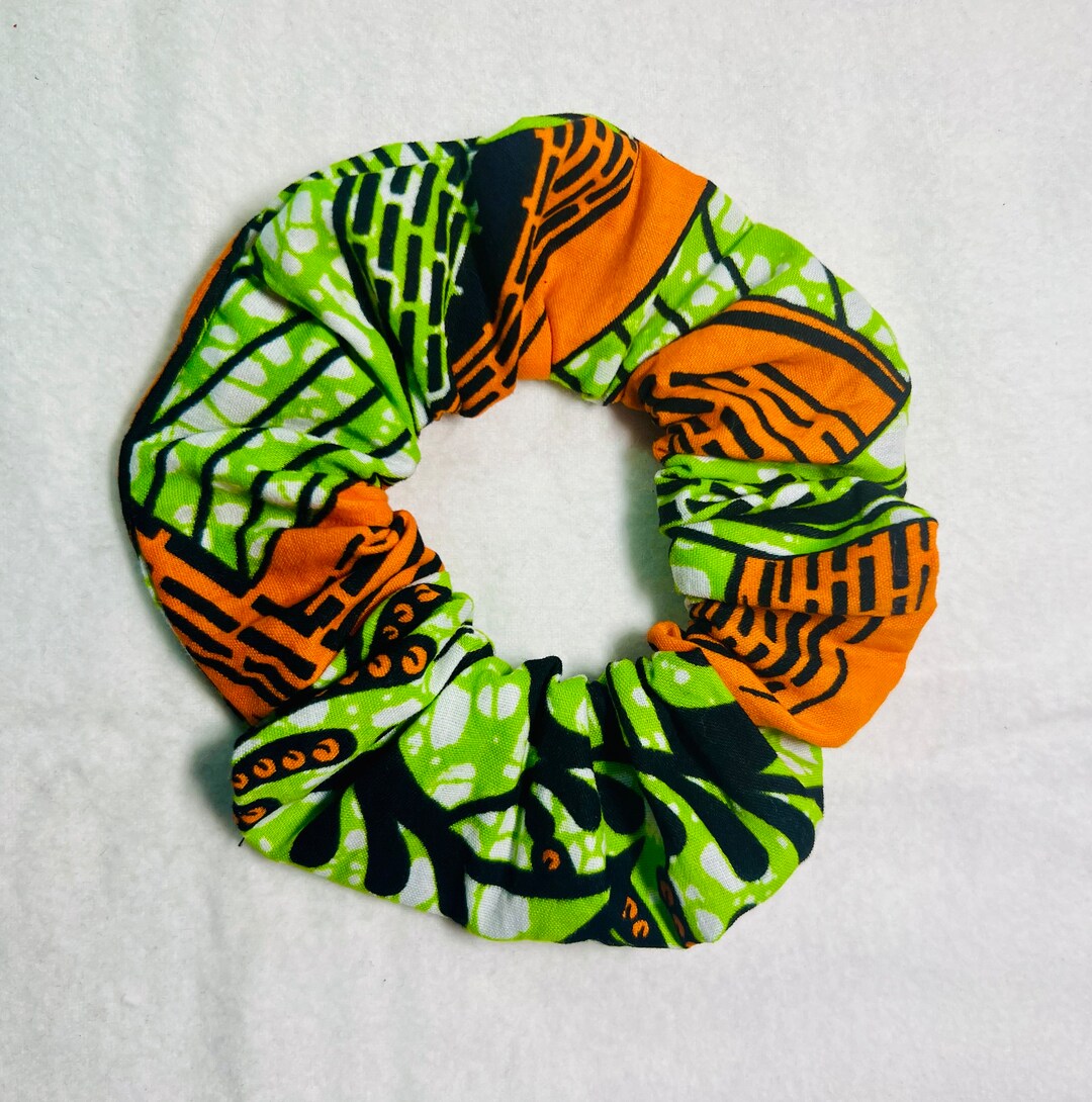 African Scrunchies Wax Print Scrunchies African Hair Elastics Ankara ...