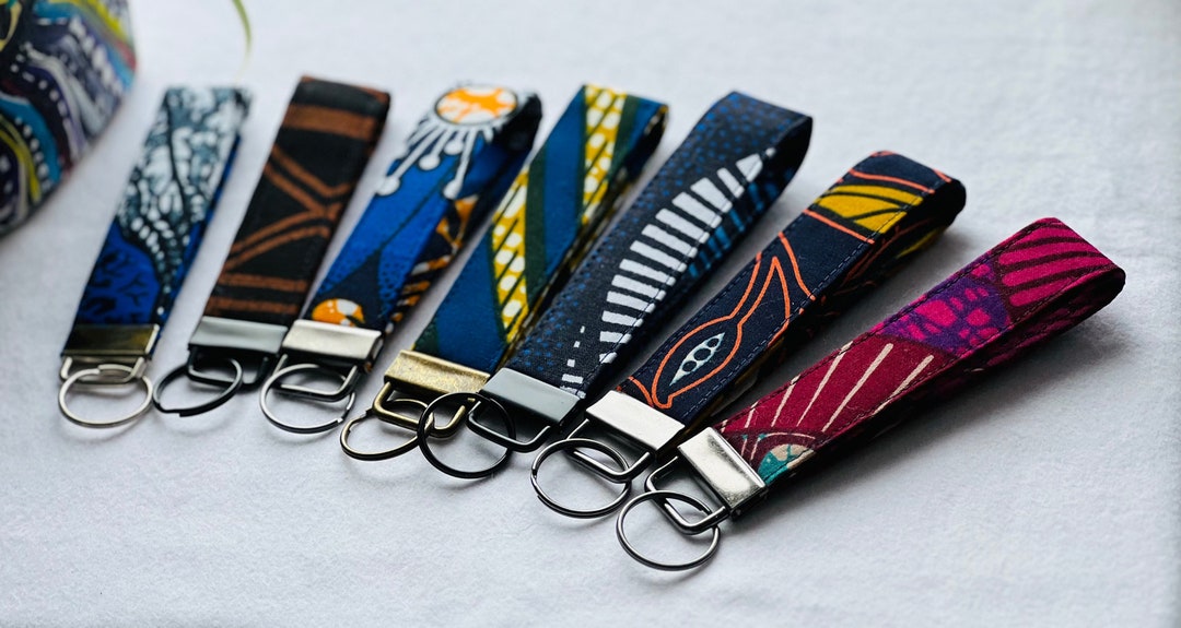 MINI Ankara KEYCHAINS, Assorted Ankara Fabric Key Fob, Handmade, Short ...