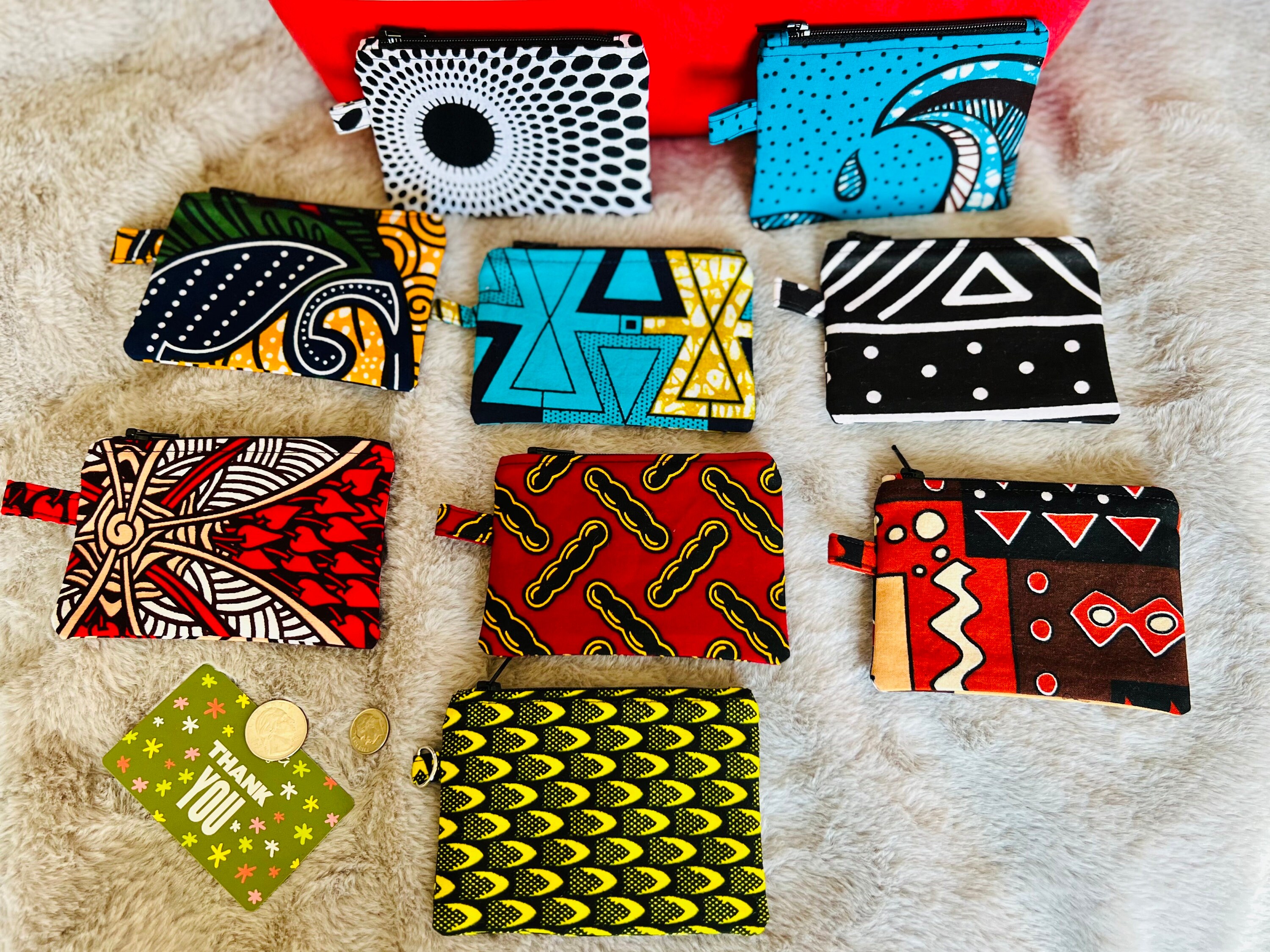 African Coin Purse Ankara Coin Purse Ankara Mini Pouch Assorted Wax ...