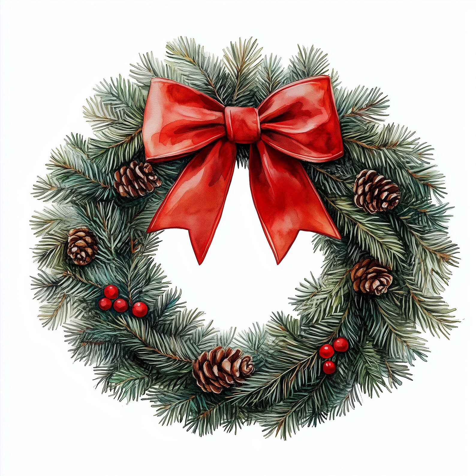 16 Holly Leaves Christmas Wreath Clipart | Festive Holiday Decor ...