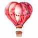 10 Valentines Hot Air Balloon Cliparts, Heart Balloon Clipart, Wedding ...