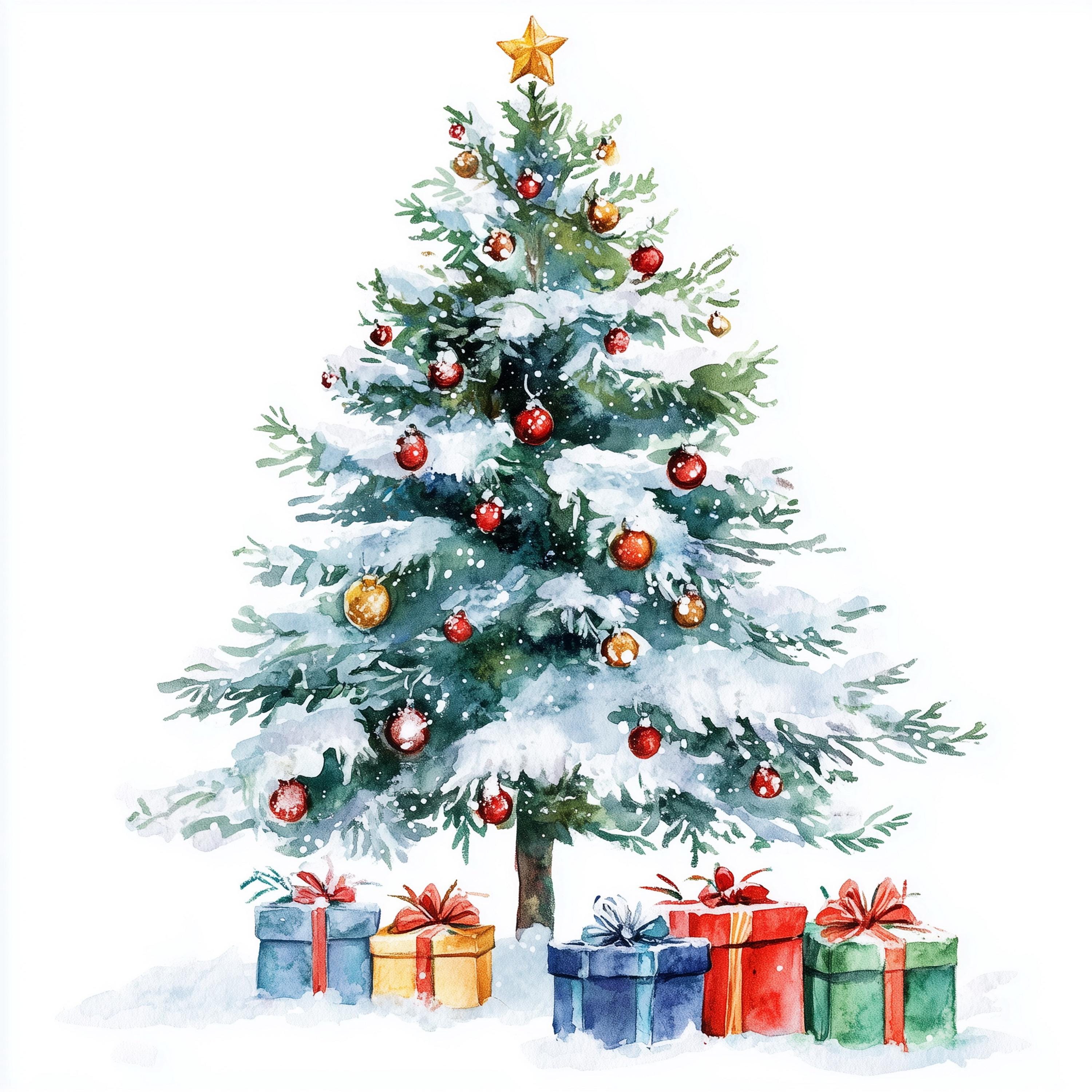 13 Christmas Tree Clipart With Gifts | Holiday Candy Decoration ...