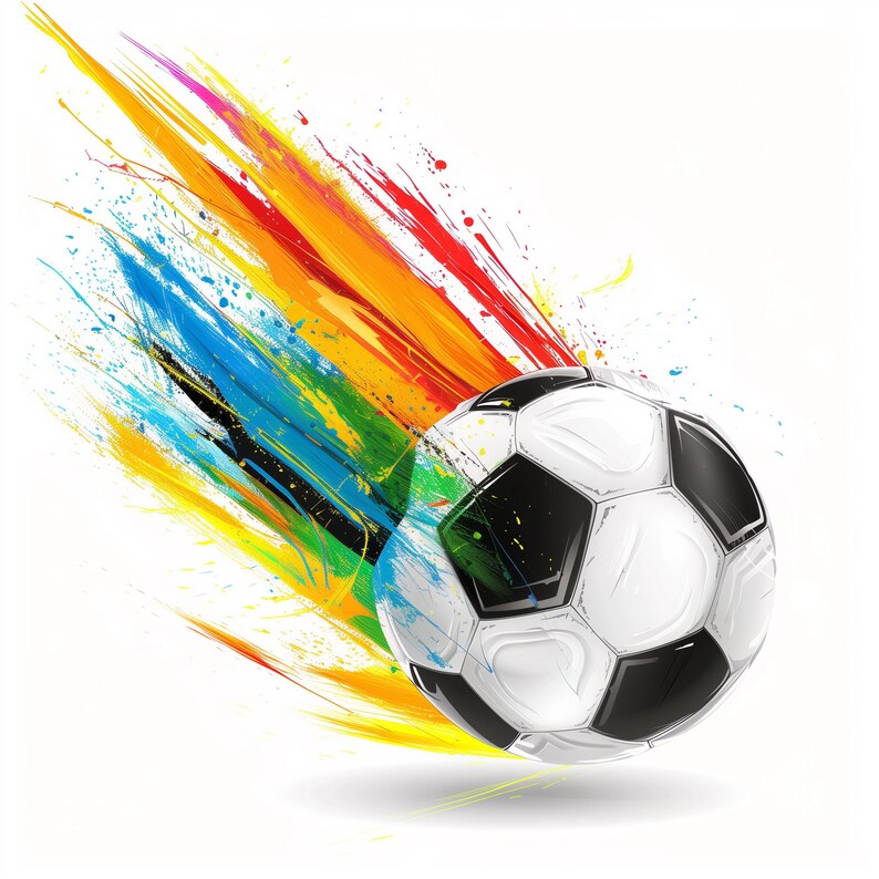 12 Soccer Ball Clipart | Football Clipart Bundle | Printable Watercolor ...