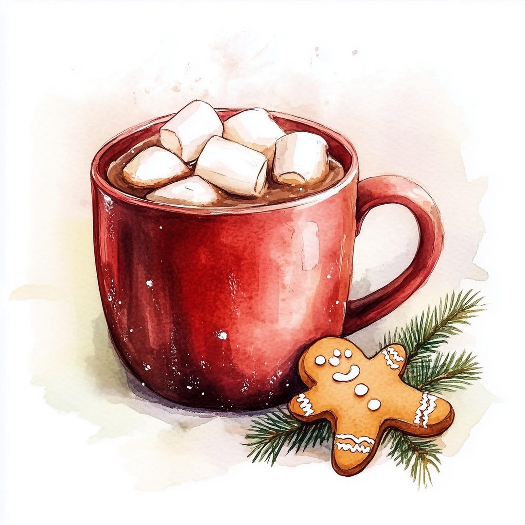 12 Hot Chocolate Mug Clipart | Cozy Winter Drink Illustration ...