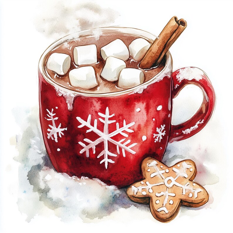 12 Hot Chocolate Mug Clipart | Cozy Winter Drink Illustration ...