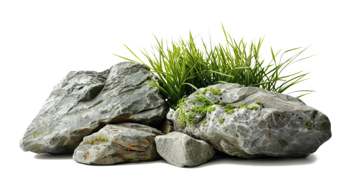10 Floral Clipart Set: Flowers With Stones, Landscape Design (JPG & PNG ...