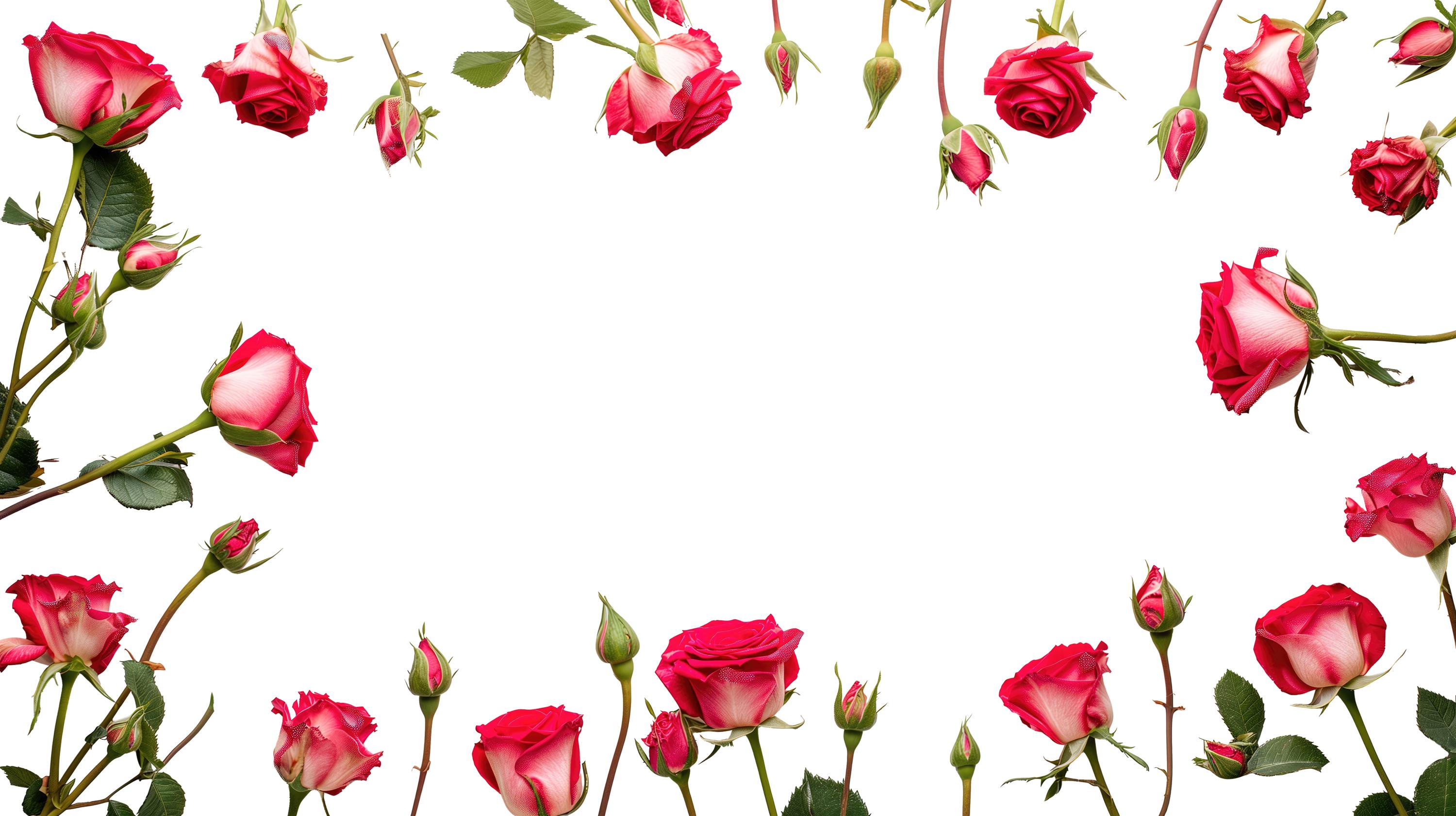 Set of 14 Cliparts of Rose: High-resolution Flower Graphics (digital ...