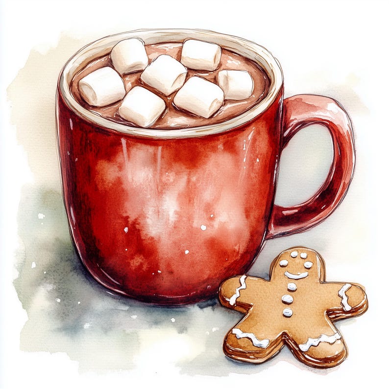 12 Hot Chocolate Mug Clipart | Cozy Winter Drink Illustration ...