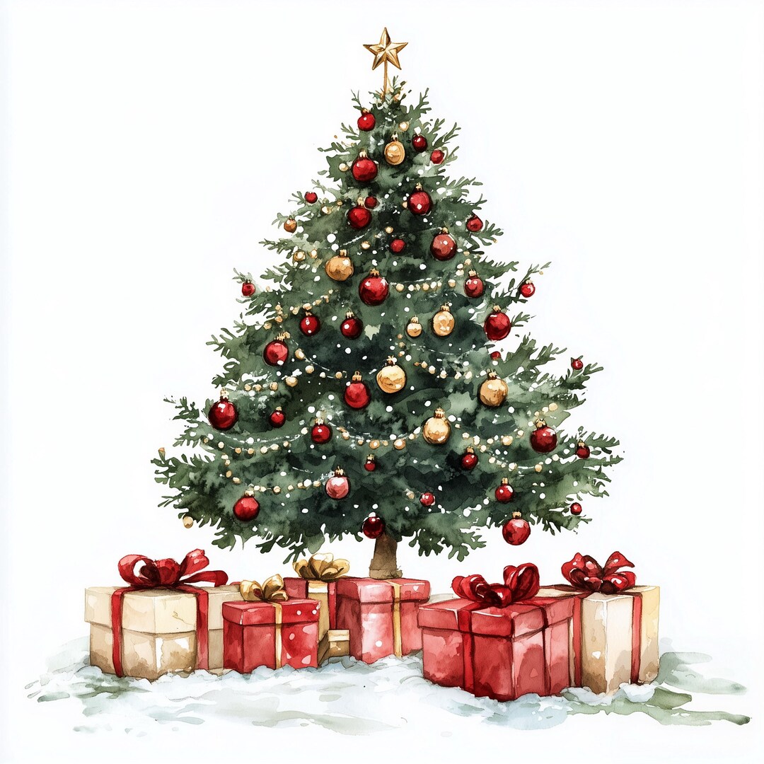 13 Christmas Tree Clipart With Gifts | Holiday Candy Decoration ...