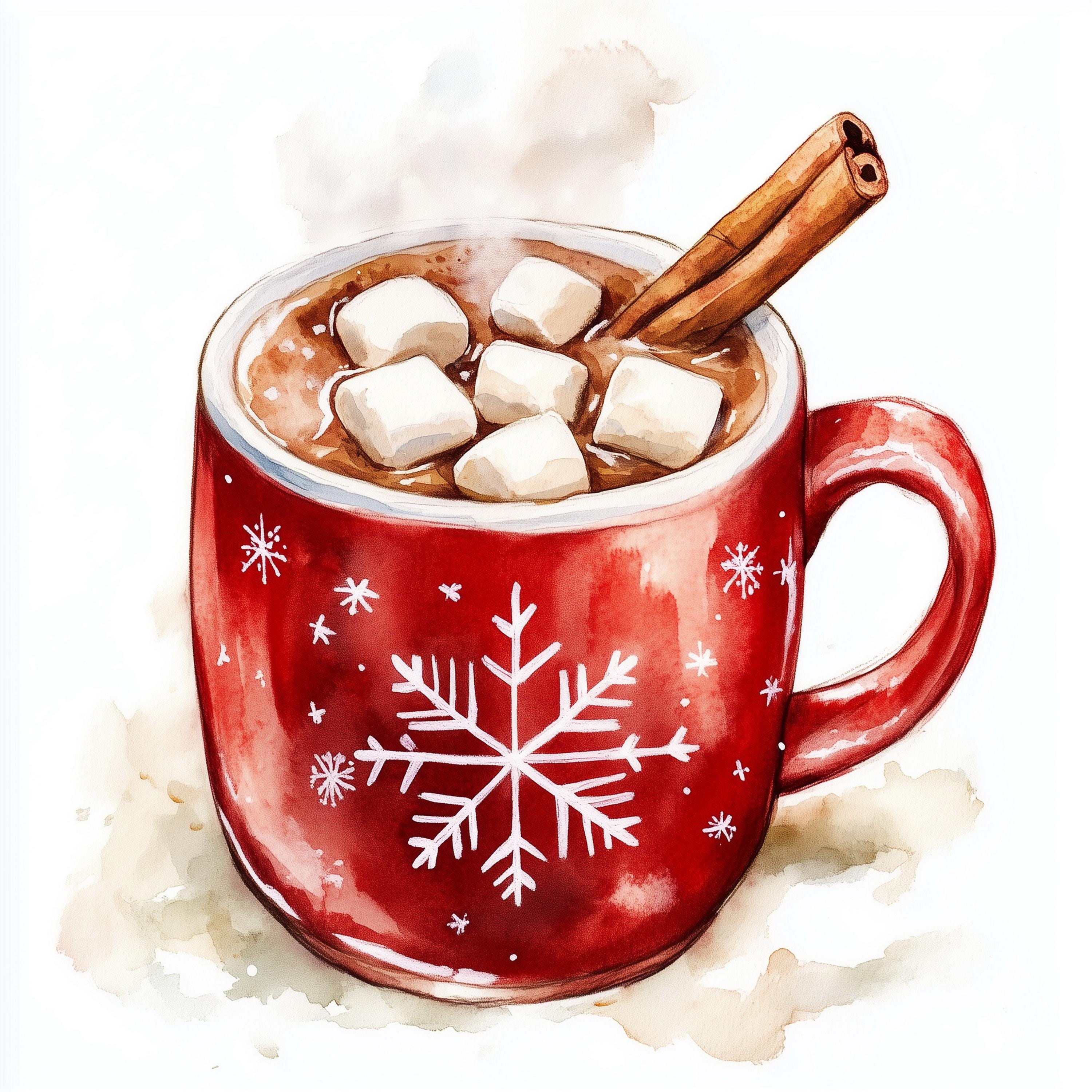 12 Hot Chocolate Mug Clipart | Cozy Winter Drink Illustration ...