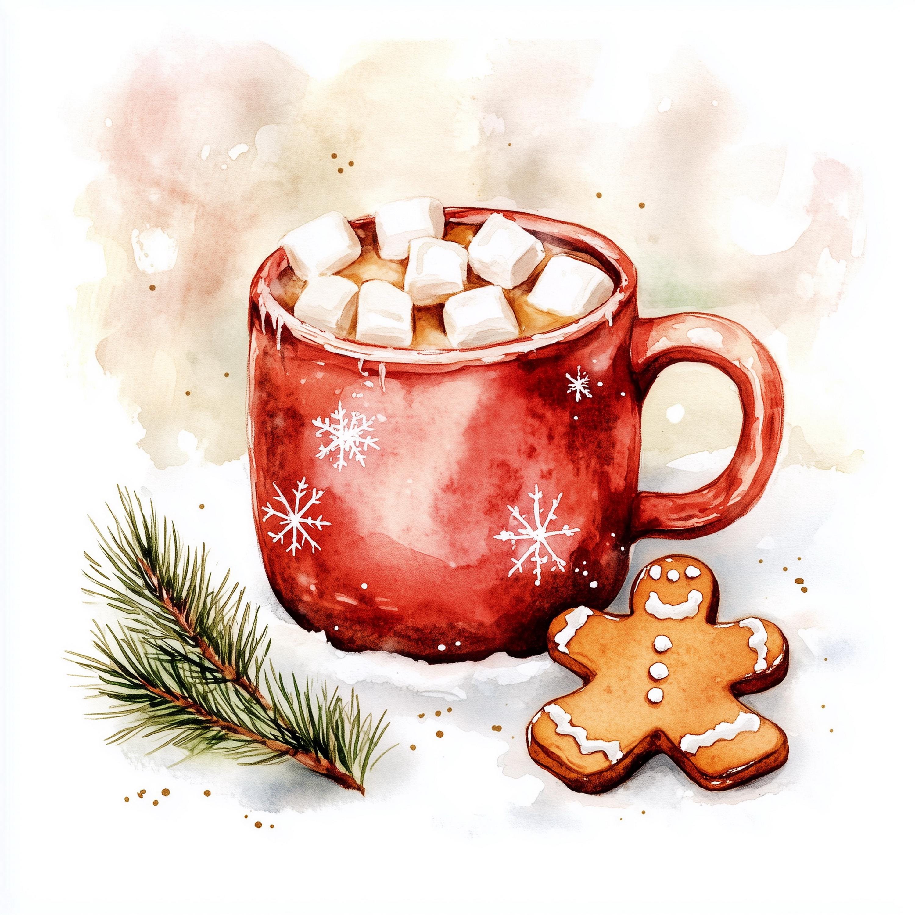 12 Hot Chocolate Mug Clipart | Cozy Winter Drink Illustration ...