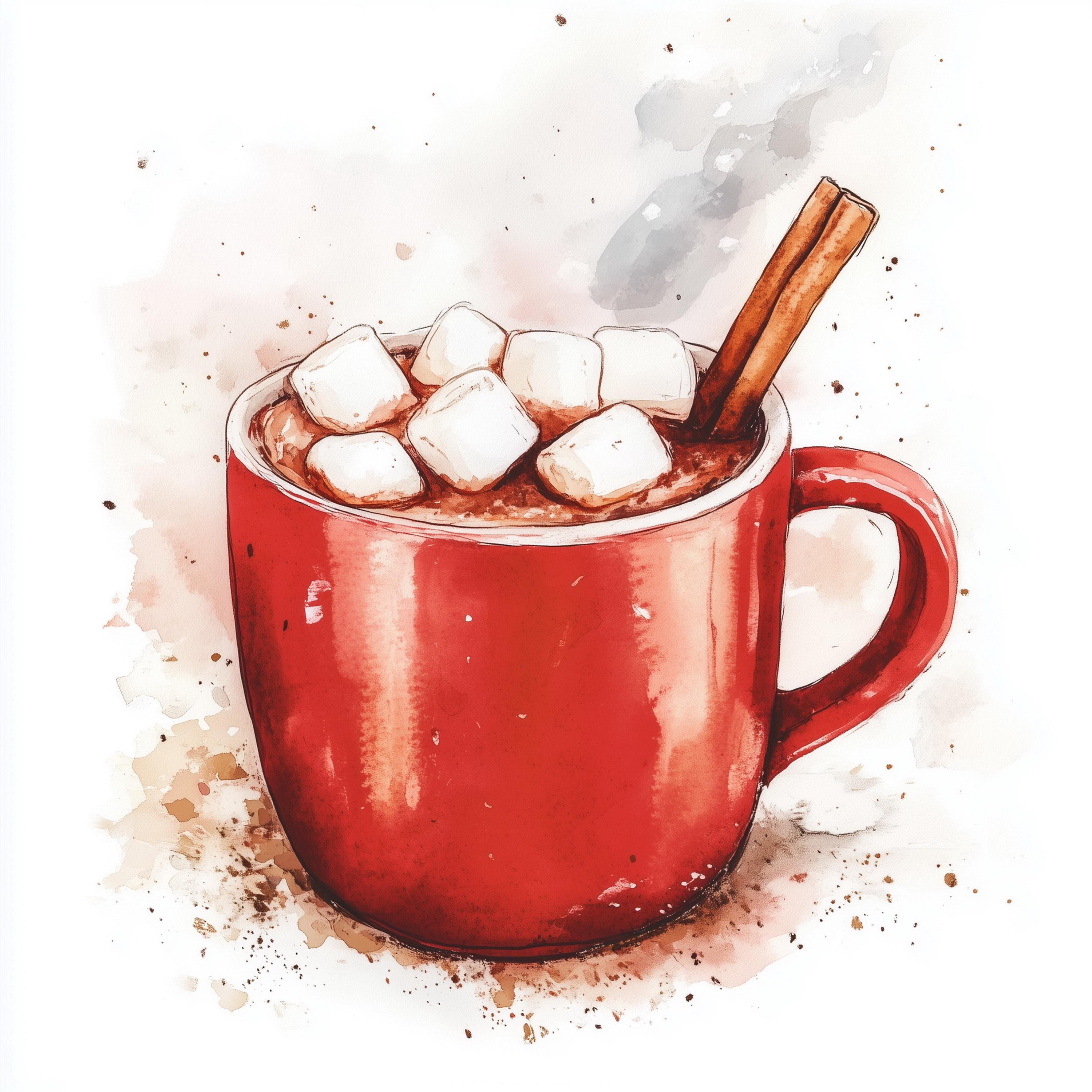 12 Hot Chocolate Mug Clipart | Cozy Winter Drink Illustration ...