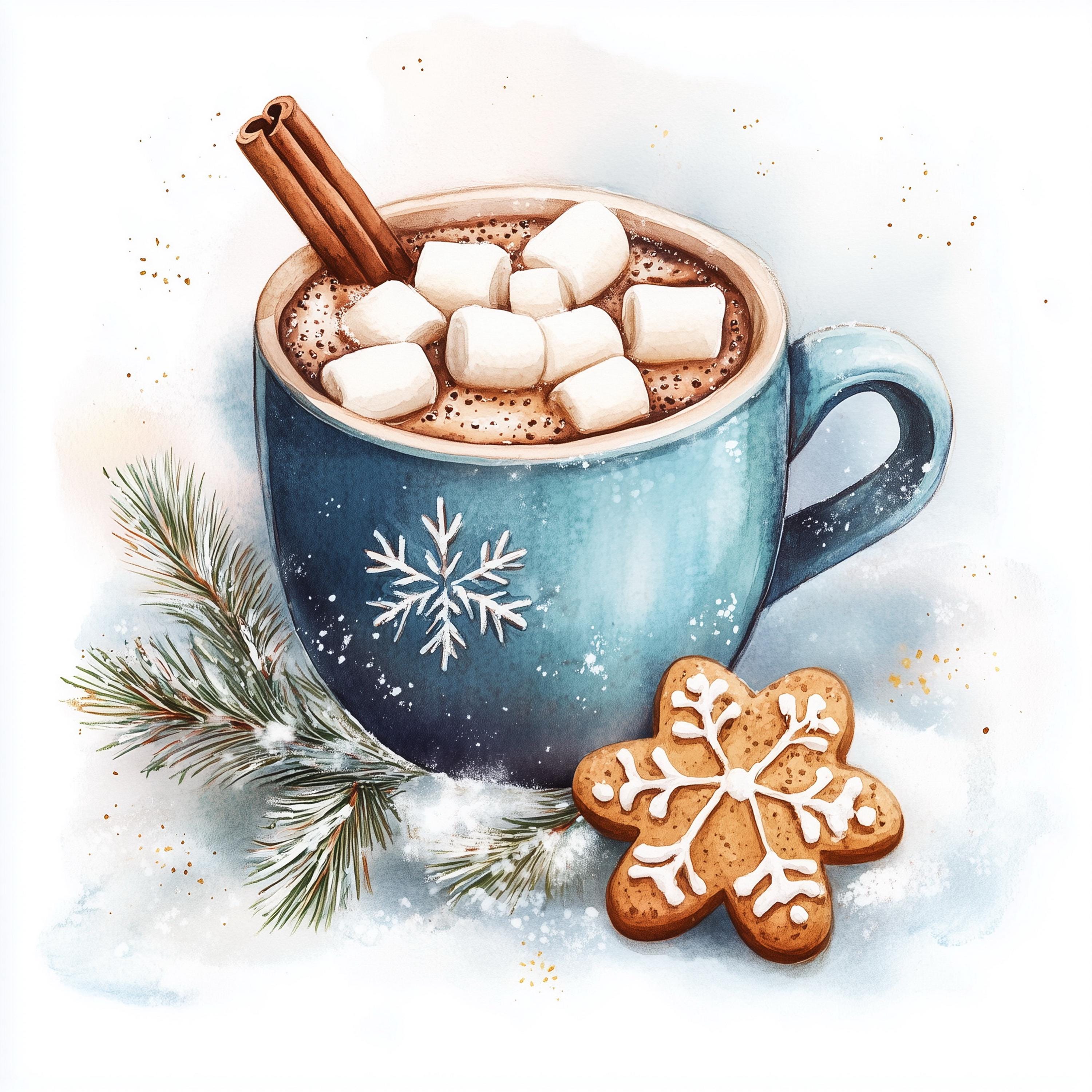 17 Hot Chocolate Mug Clipart | Cozy Winter Drink Illustration ...