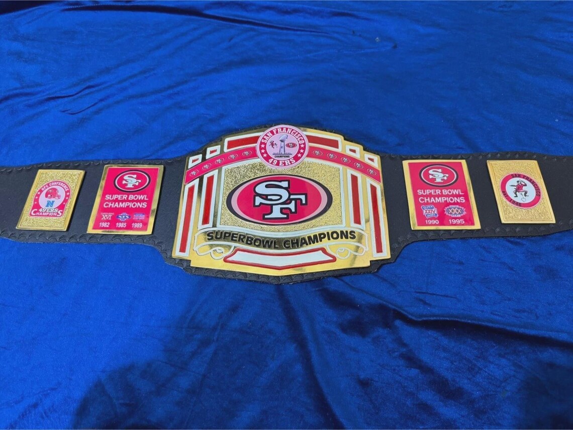 San Francisco 49ers Super Bowl Championship Belt, Adult Size, Replica ...