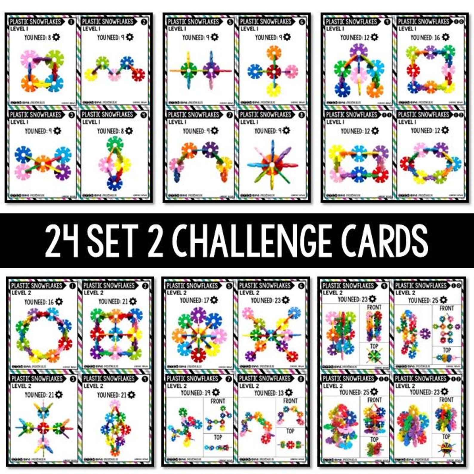 Brain Flakes STEM Challenge Cards: Plastic Snowflakes Puzzle (digital ...
