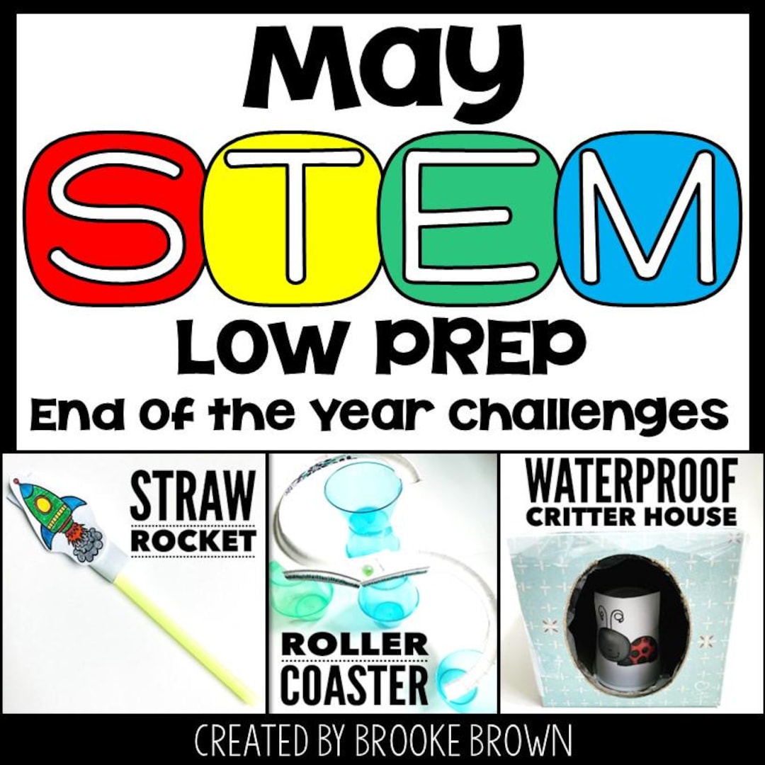 End of the Year Spring Summer STEM Activities - May - Roller Coaster ...
