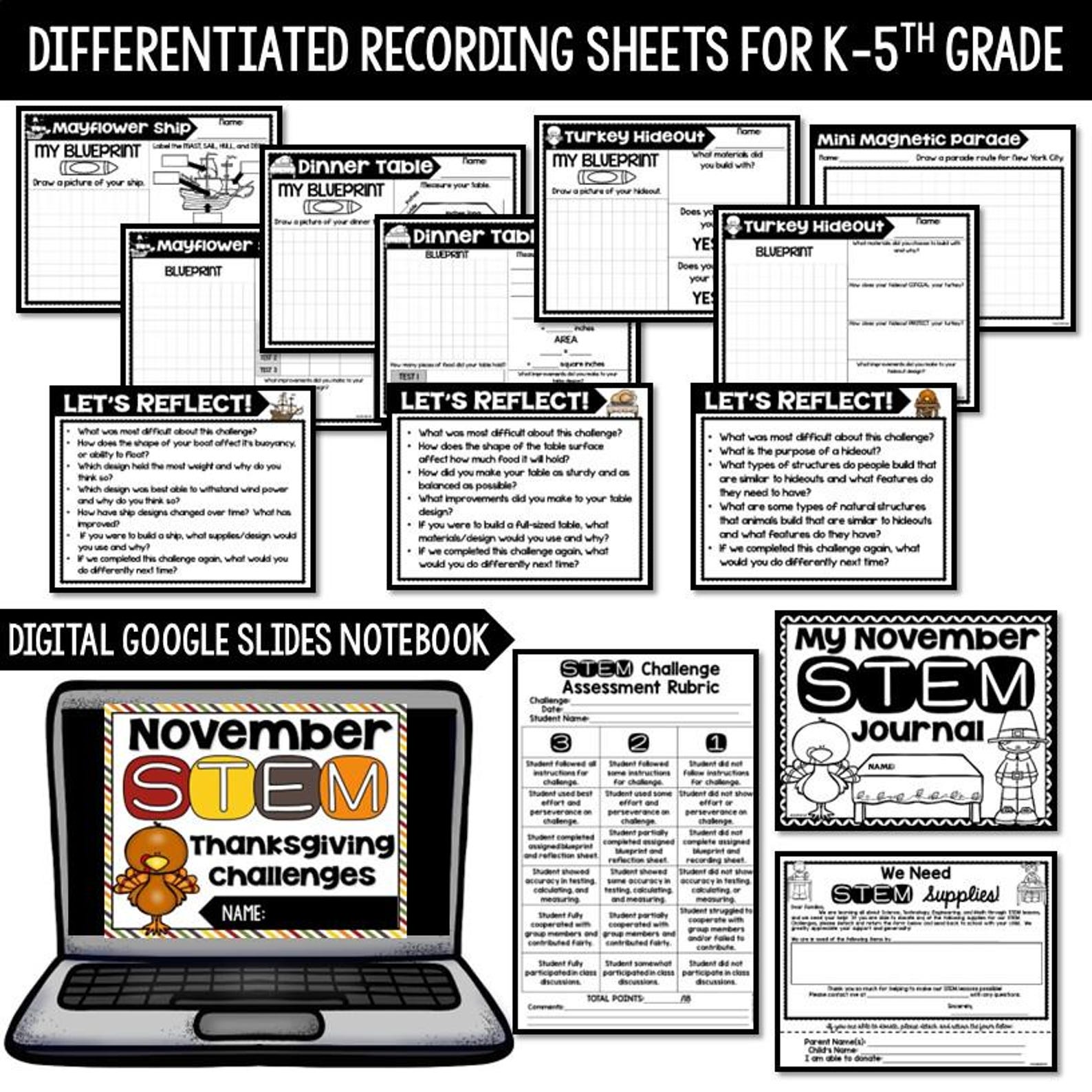 Thanksgiving STEM Challenges & Activities: November Dinner Table ...