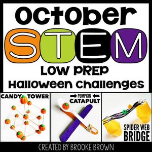 Halloween STEM Activities: Pumpkin Catapult, Candy Tower, Spider Web ...