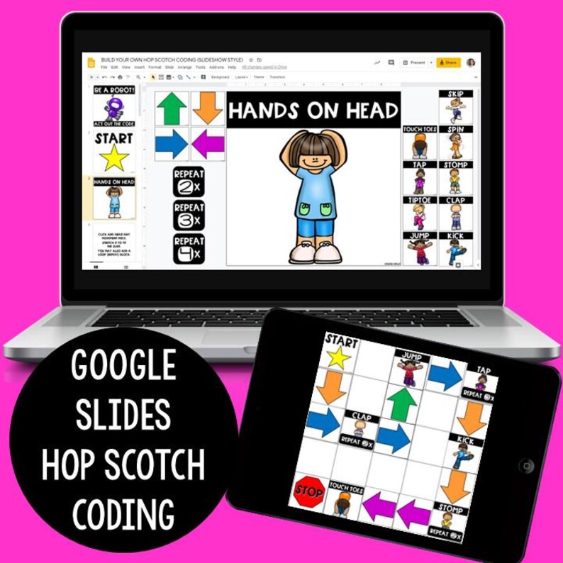 Hop Scotch Coding Game: Unplugged Programming for Kids (google Slides ...