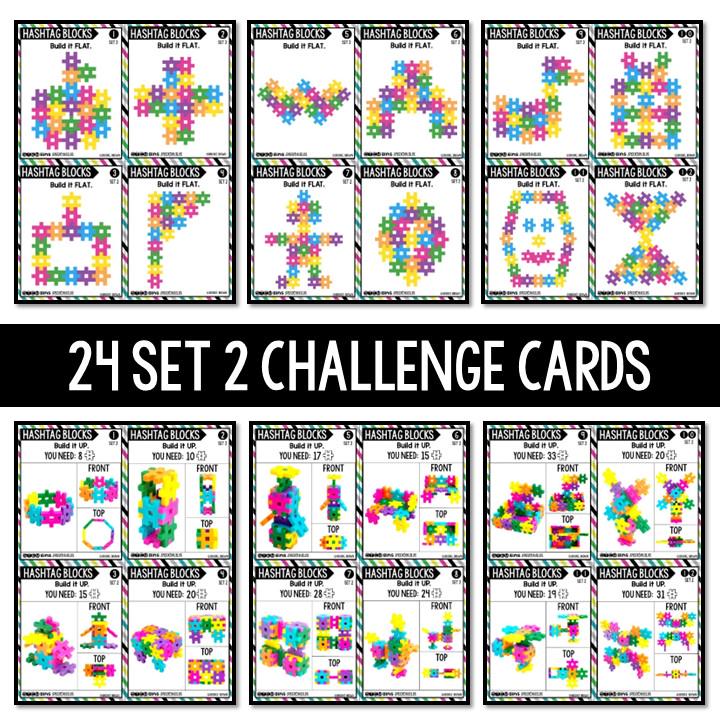 STEM Challenge Cards: Hashtag Blocks Speed Builds (digital Download) - Etsy
