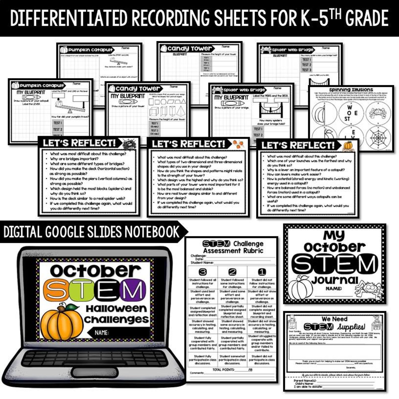 Halloween STEM Challenges & Activities - Pumpkin Catapult, Candy Tower ...