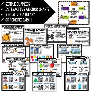 Halloween STEM Activities: Pumpkin Catapult, Candy Tower, Spider Web ...