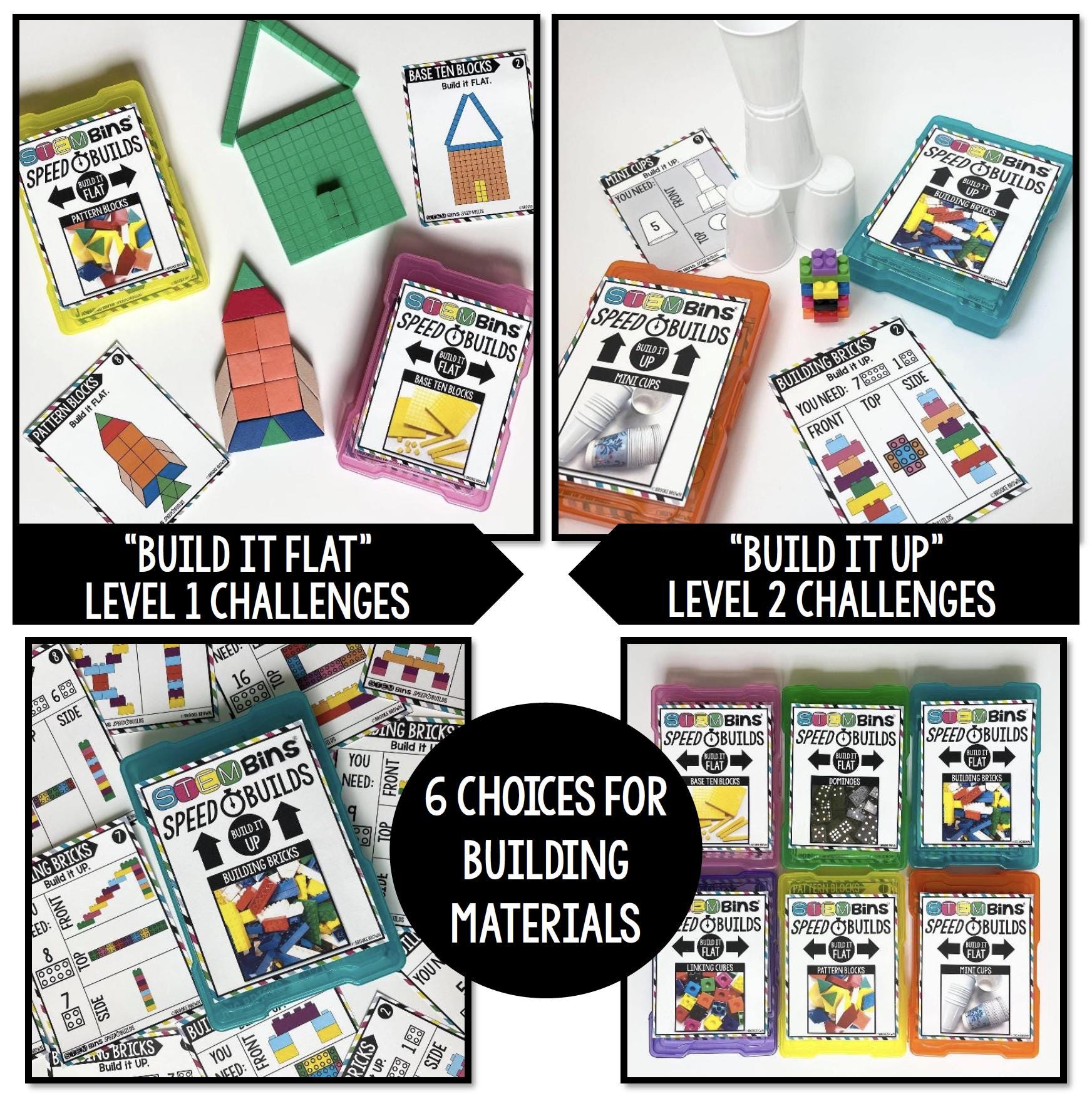 STEM Bins Speed Builds: Puzzle Card Challenges (digital Download) - Etsy