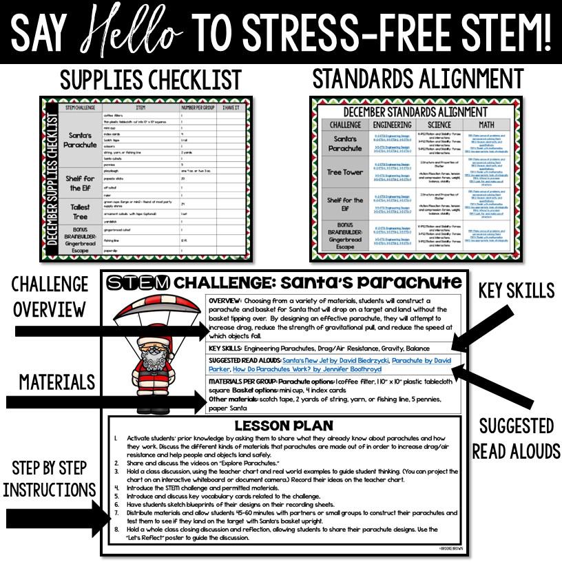 Christmas STEM Challenges & Activities, Christmas Winter Holiday Snow ...
