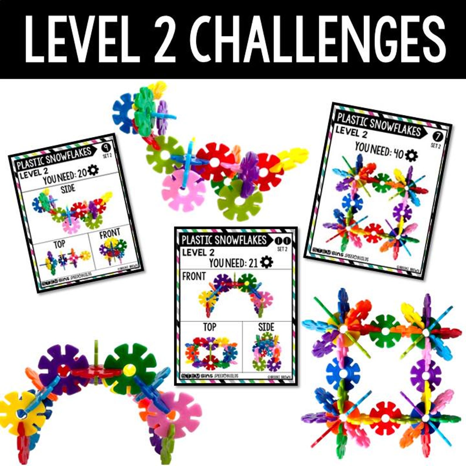 Brain Flakes STEM Challenge Cards: Plastic Snowflakes Puzzle (digital ...