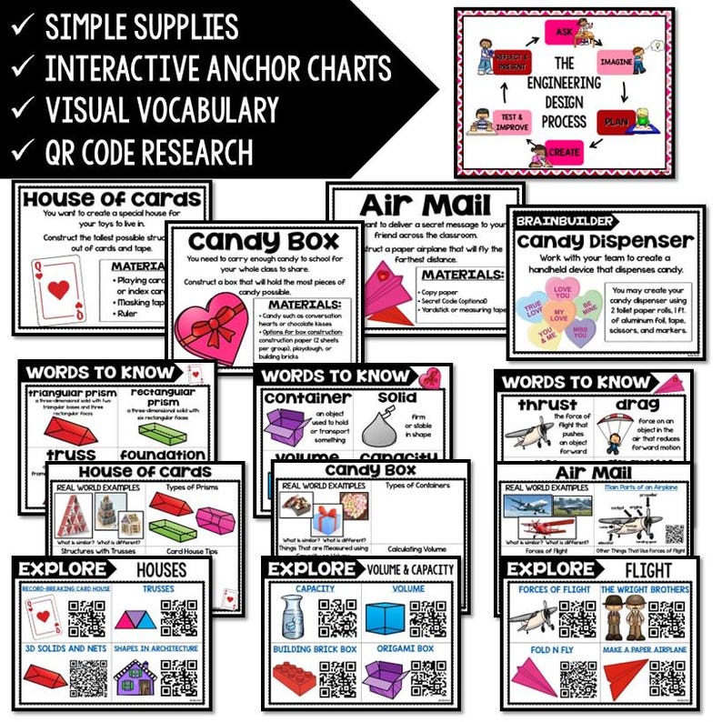 Valentine's Day STEM Activities / Valentine STEM Challenges and Party ...