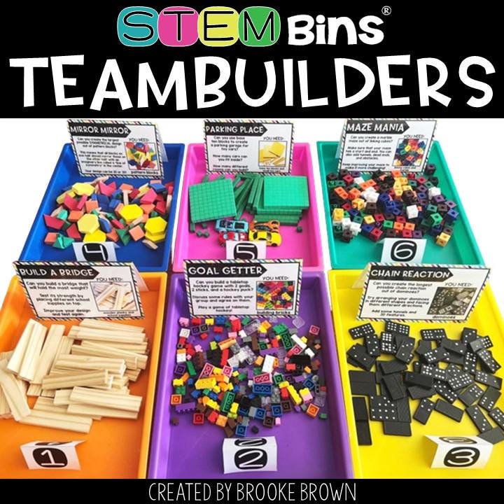 STEM Bins® Team Building Back to School STEM Activities for the First ...