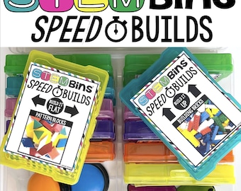 STEM Bins Speed Builds: Puzzle Card Challenges (digital Download) - Etsy