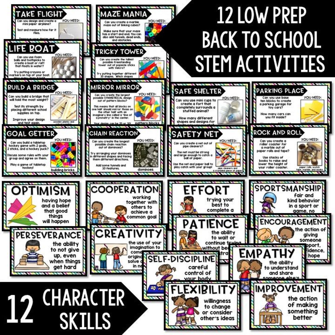 STEM Bins® Team Building Back to School STEM Activities for the First ...