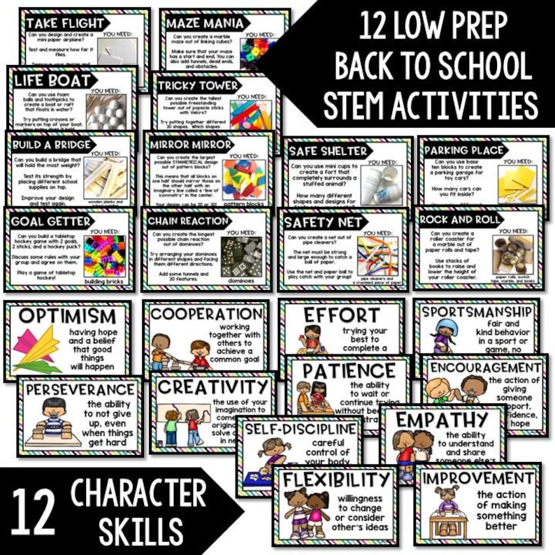 STEM Bins® Team Building Back to School STEM Activities for the First ...