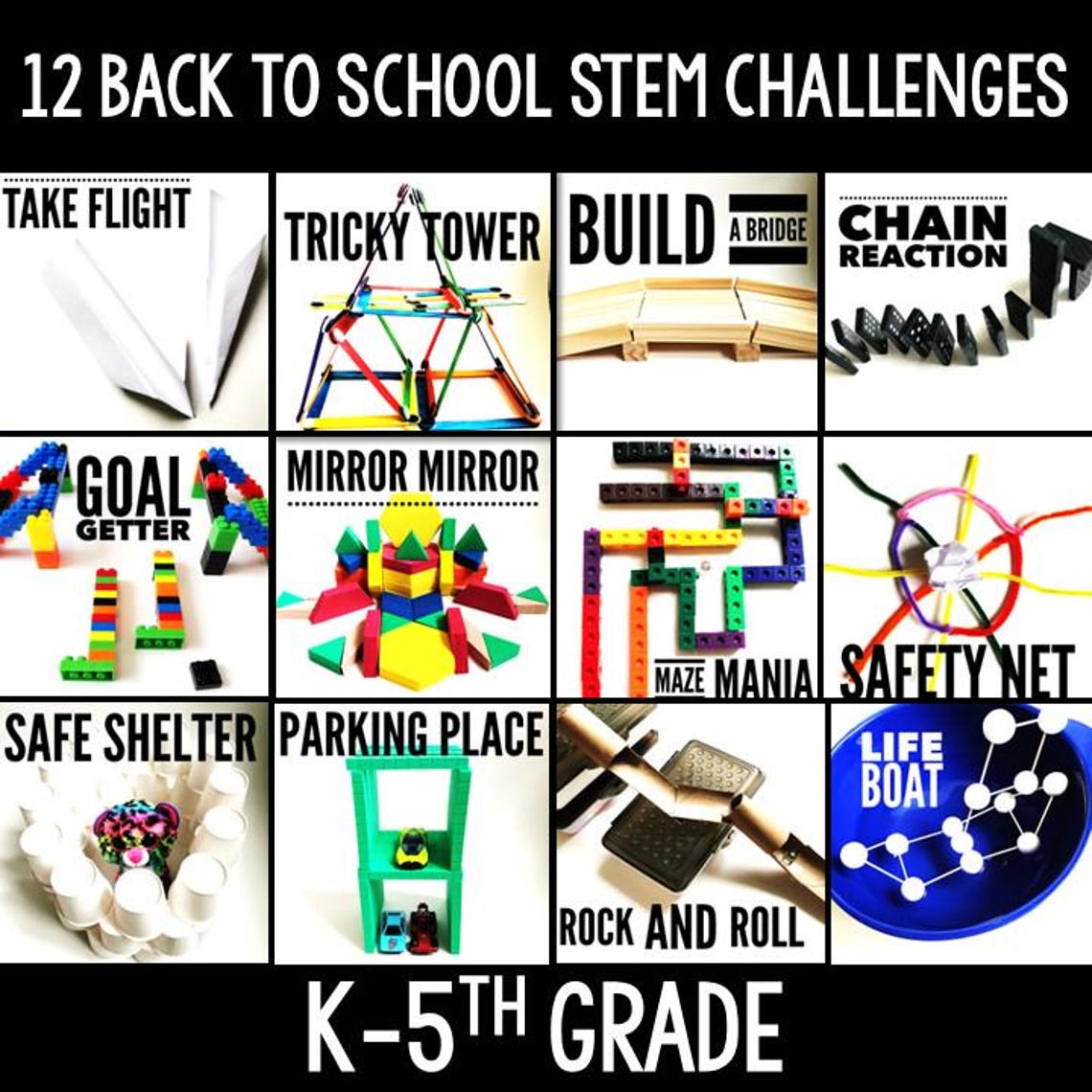 STEM Bins® Team Building Back to School STEM Activities for the First ...