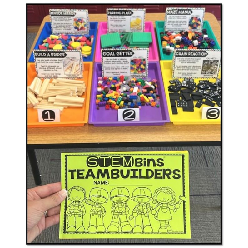 STEM Bins® Team Building Back to School STEM Activities for the First ...