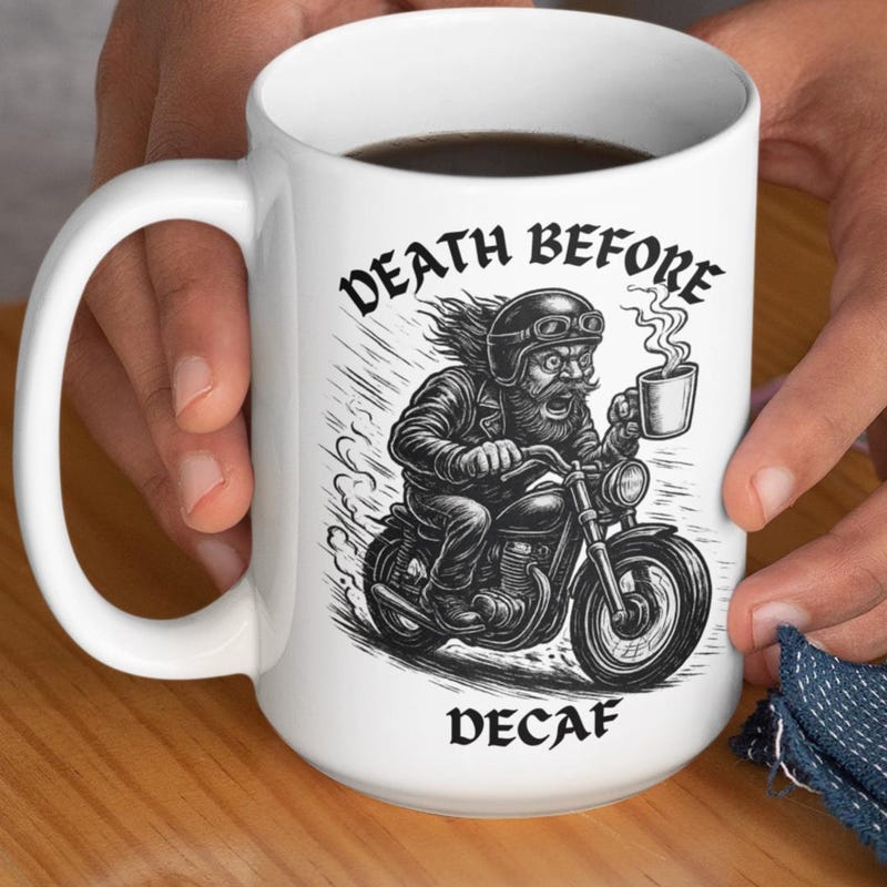Funny Motorcycle Mug - Etsy