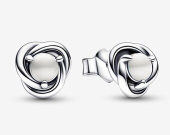 Pandora June Birthstone Eternity Circle Stud Earrings Ale S925 - Etsy