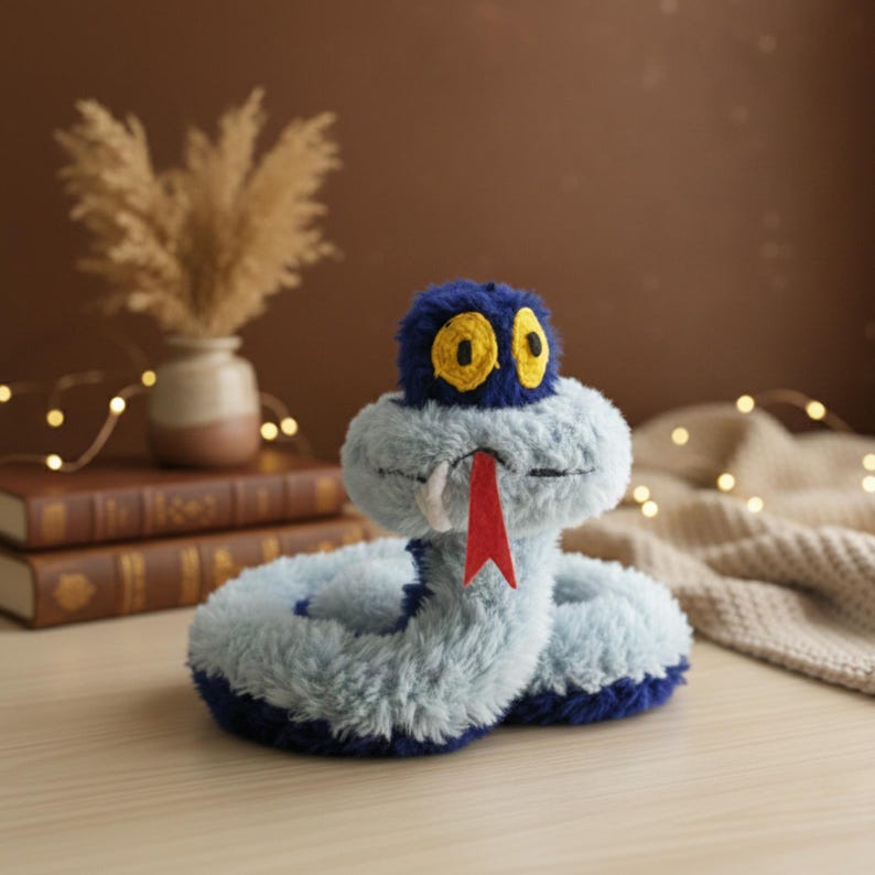 Zootopia Inspired Gary De'snake Crochet Pattern Blue Snake Plush Toy ...
