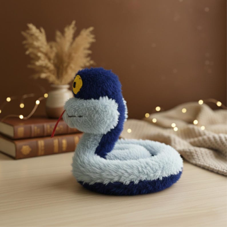 Zootopia Inspired Gary De'snake Crochet Pattern Blue Snake Plush Toy ...