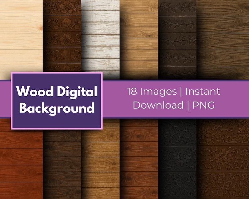 Rustic Wood Digital Paper Pack | Farmhouse Plank Textures for ...