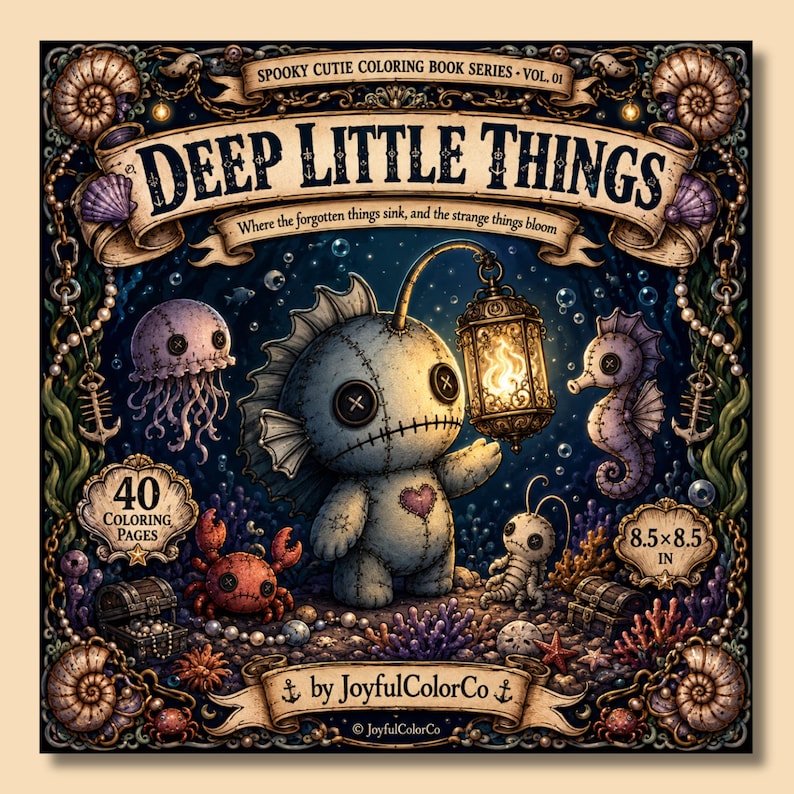 Deep Little Things Spooky Cute Coloring Book – 40-page Printable PDF ...