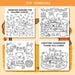 Cozy Fall Coloring Book PDF – Cute Animal Friends Autumn Pages - Etsy