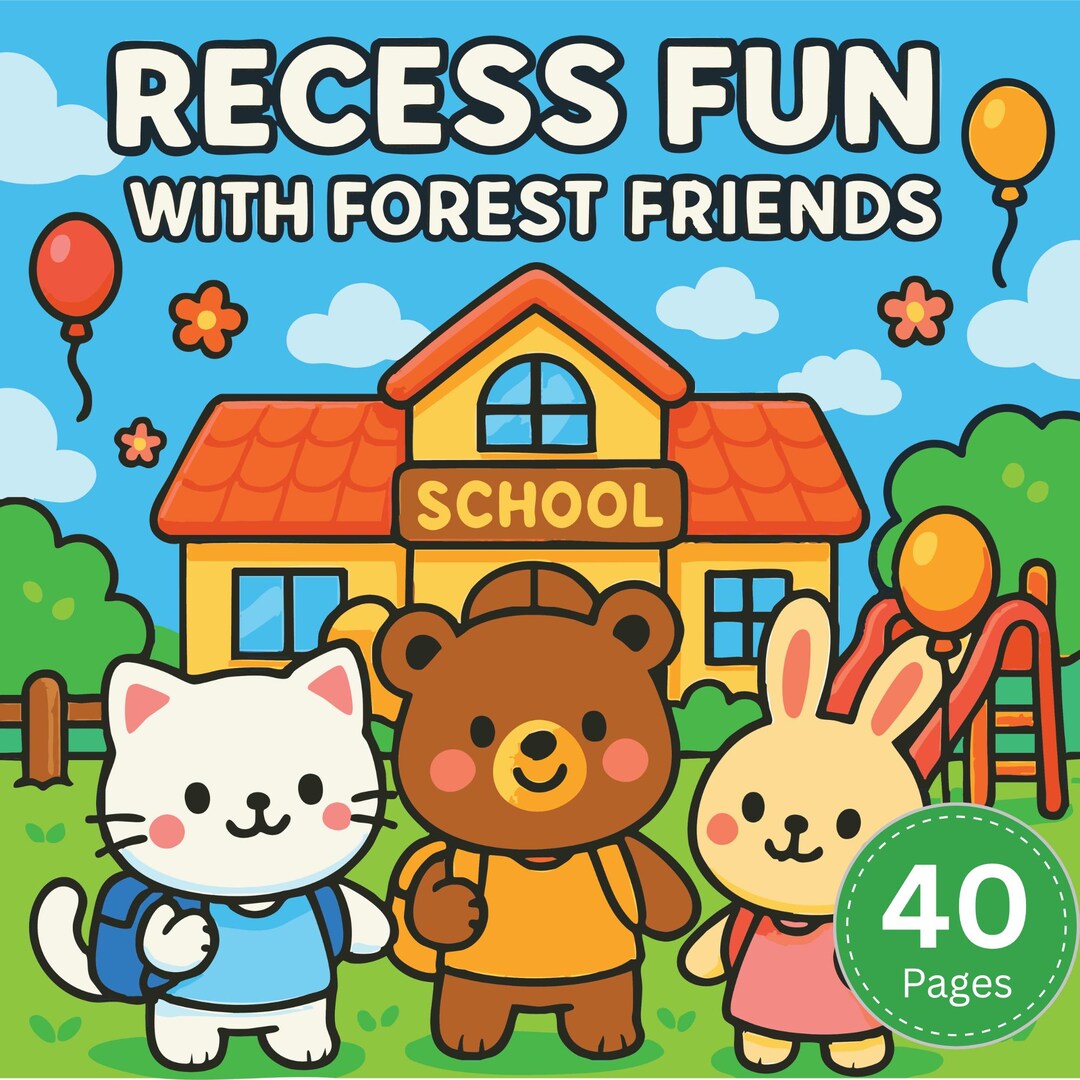 Forest Friends Coloring Book | School Activity Pages (printable PDF) - Etsy