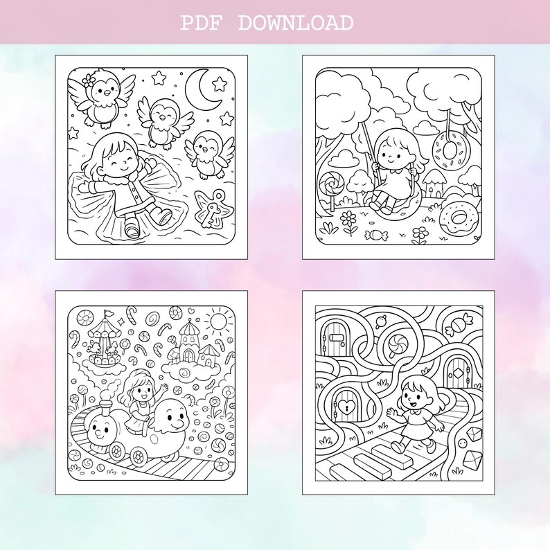 Magical Path Coloring Book: 40 Fantasy Pages, Swatch Chart (printable ...