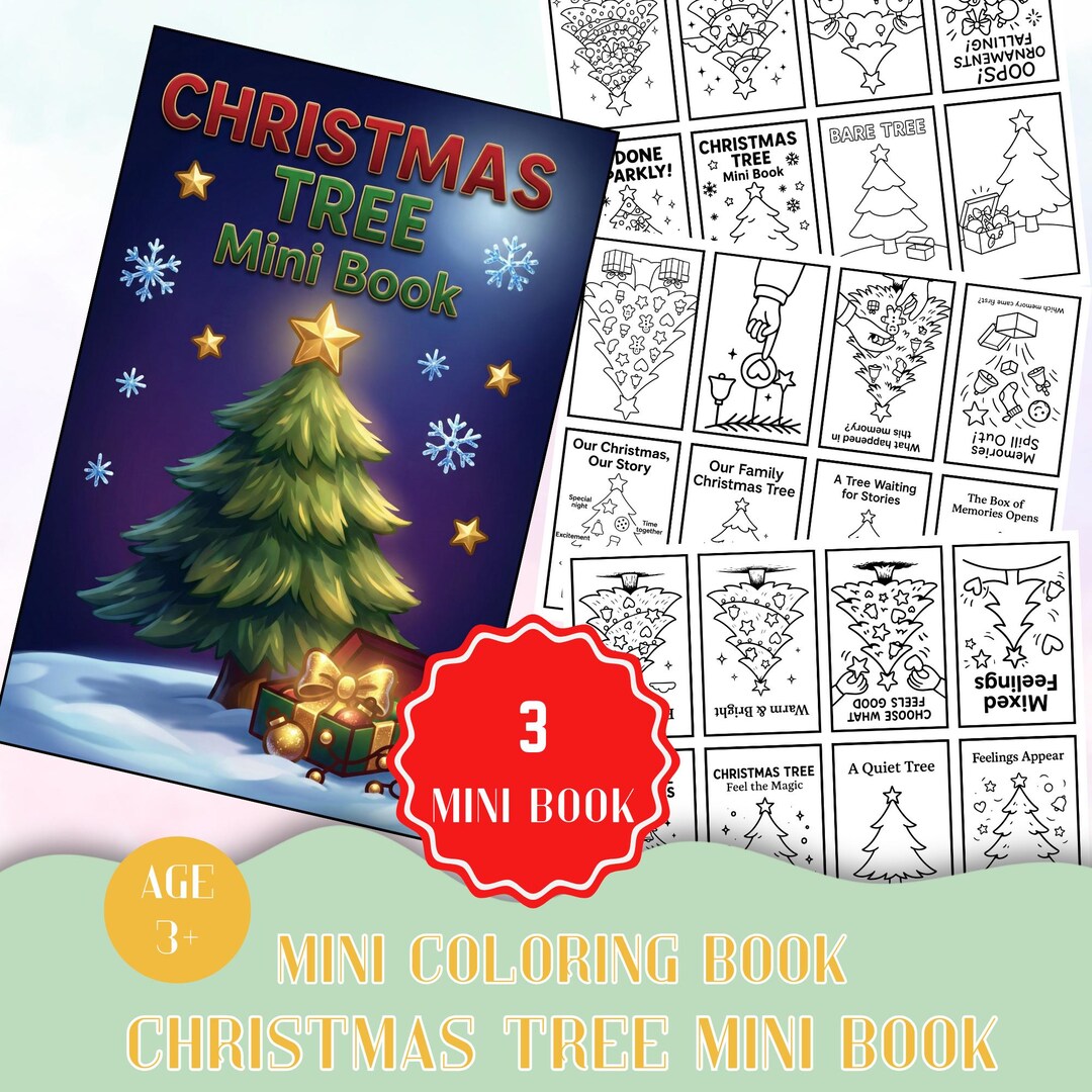Christmas Tree Coloring Mini Book, SEL Holiday Craft (PDF) - Etsy