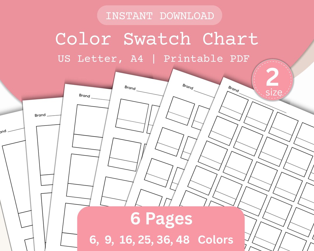 Printable Art Supply Chart PDF, Marker Pencil Paint Template, Digital ...