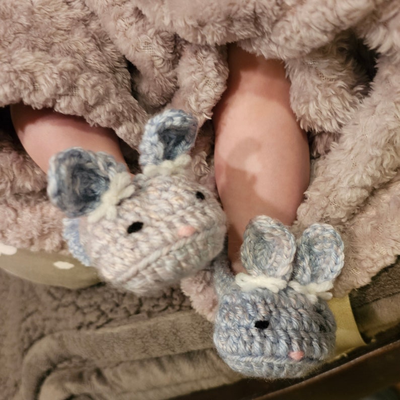 Baby Bunny Slippers 0-6 Months - Etsy